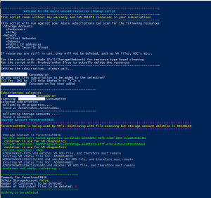 Unused Azure Resource cleanup