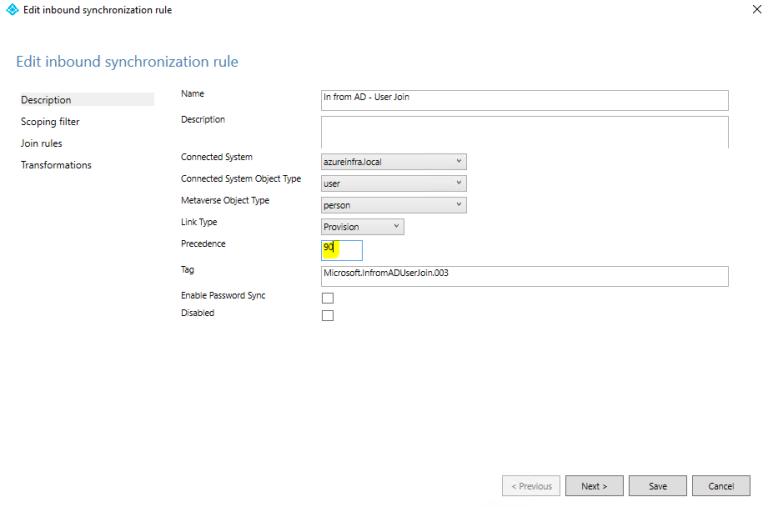 Selective password synchronization with AAD-Connect