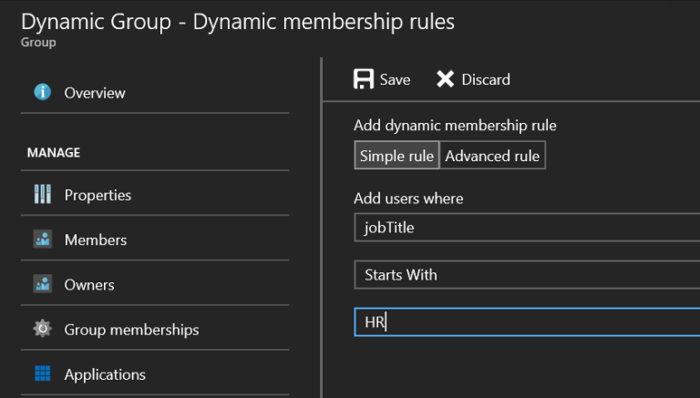 Azure AD Dynamic Group Membership on Custom attributes